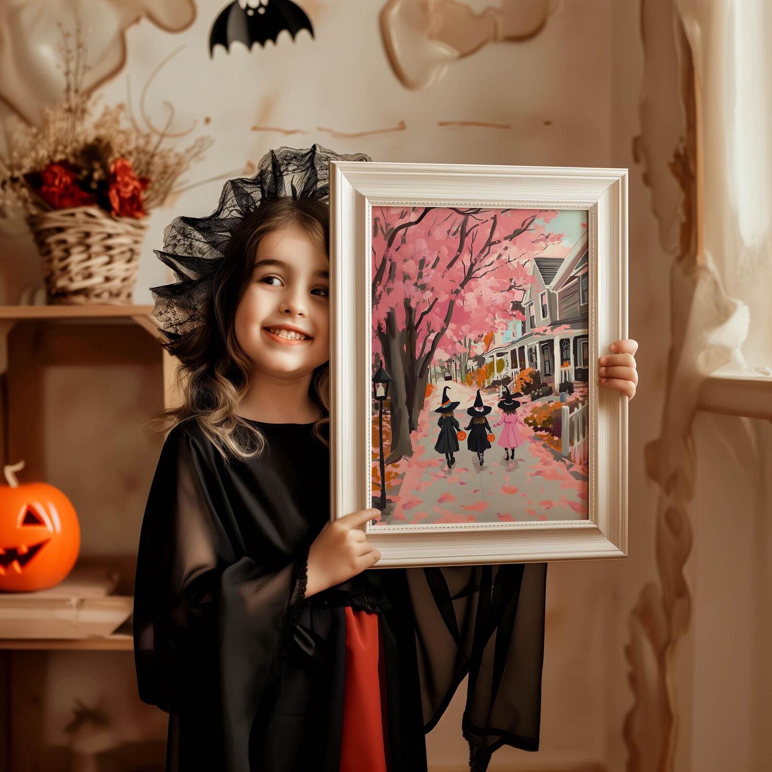 Cute Witch Print, Preppy Trendy Printable Art, Cute Halloween Print ...
