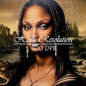 Black Woman Renaissance Art, Vintage Black Girl Print, Moody African ...