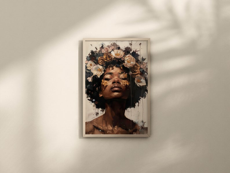 Printable Oil Paintings of Black Women Wall Art, African American Women, African American ...