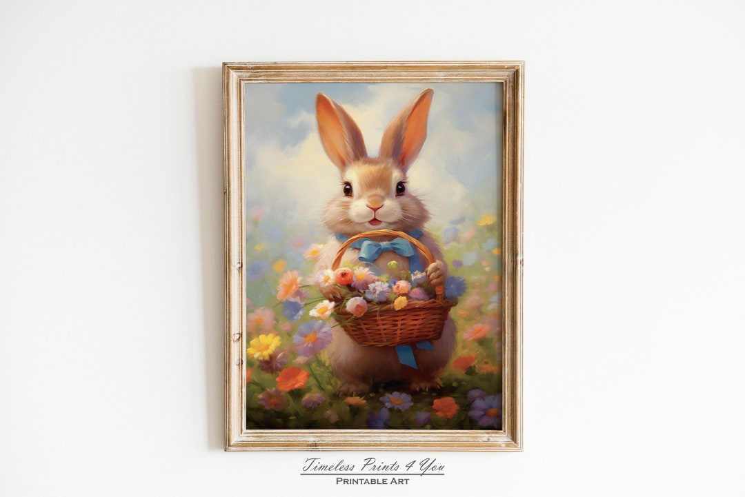 Easter Bunny Printable Easter Wall Art Easter Wall Art Printable Easter ...