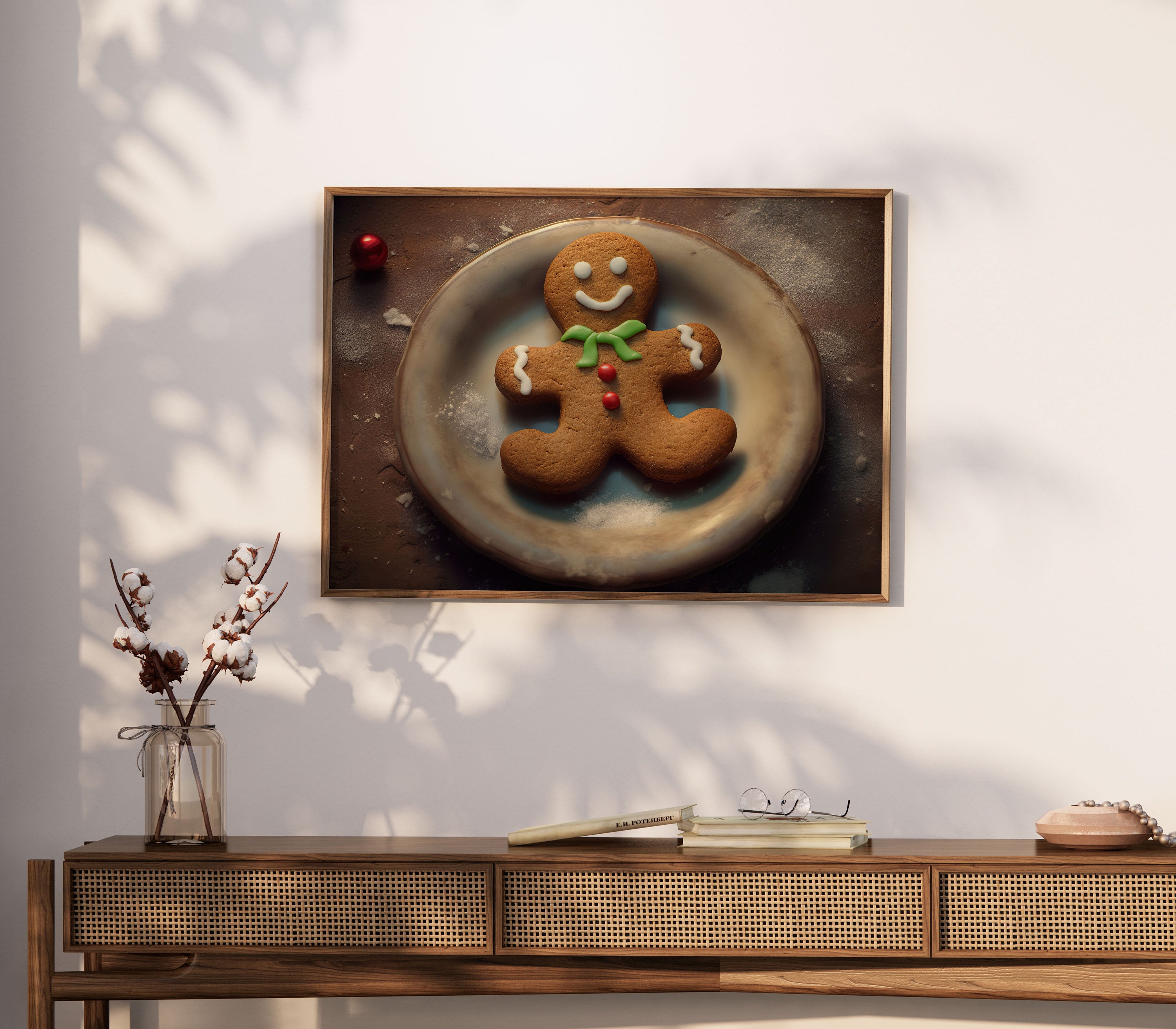 Gingerbread Man Art Gingerbread Wall Art Xmas Kitchen Decor - Etsy