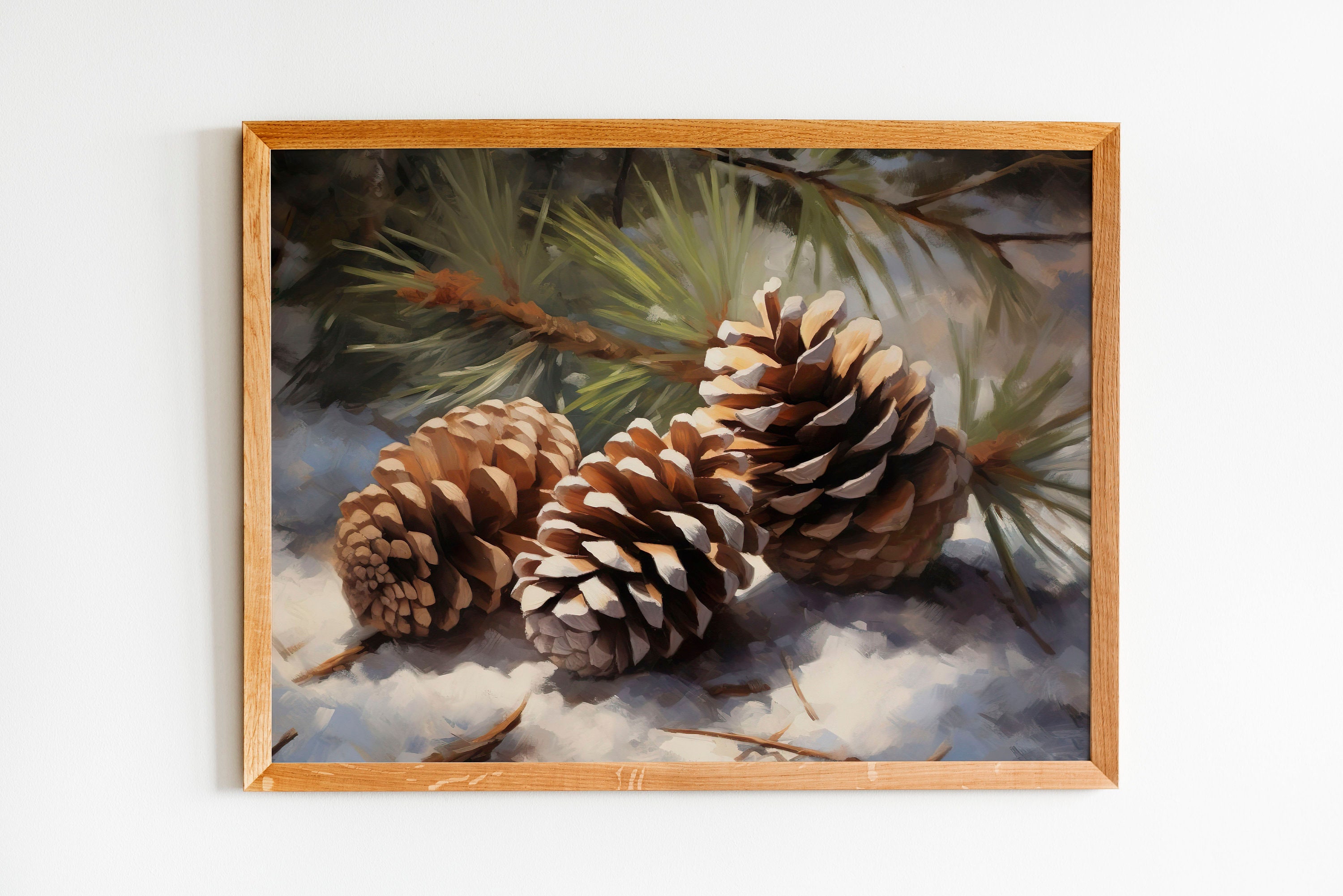 Pine Cone Wall Art, Pine Cone Printable, Pine Cone Print, Pine Cone Digital, Pine Cone Painting ...