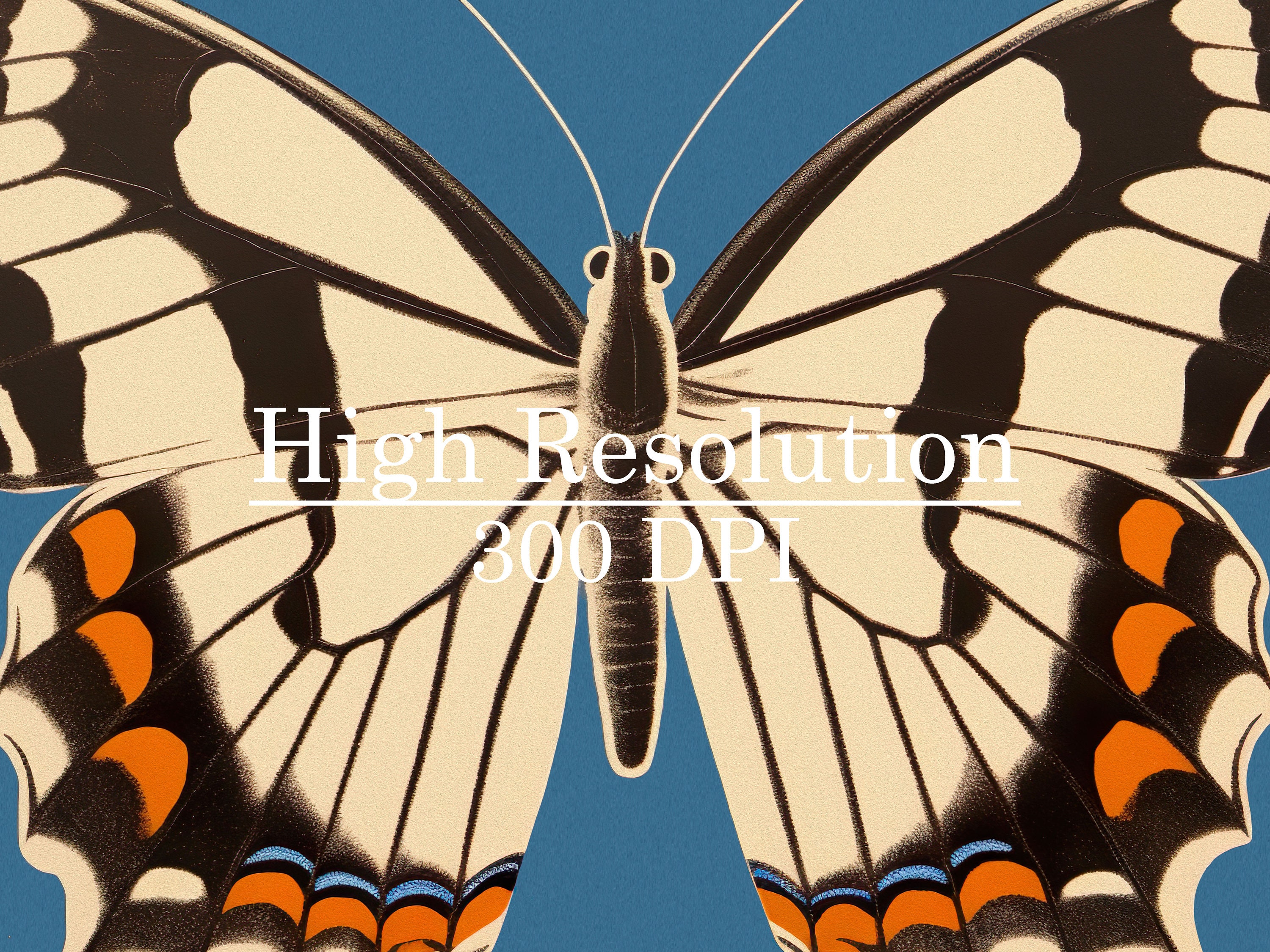 Blue Butterfly Art, Vintage Butterfly Print, Blue Butterfly Print ...