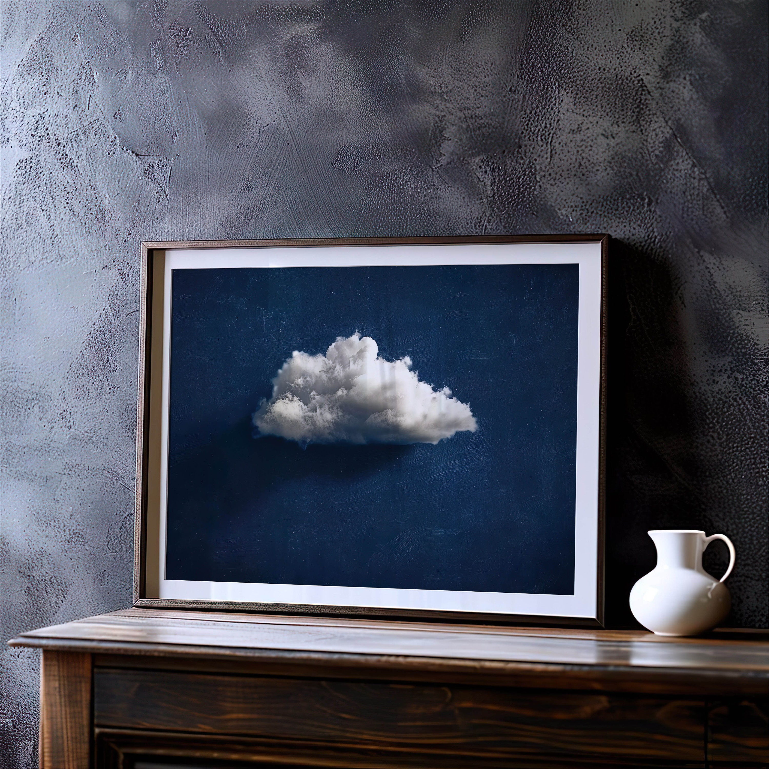 Printable Cloud Art, Downloadable Print Cloud, Cloud Vintage Art Print ...