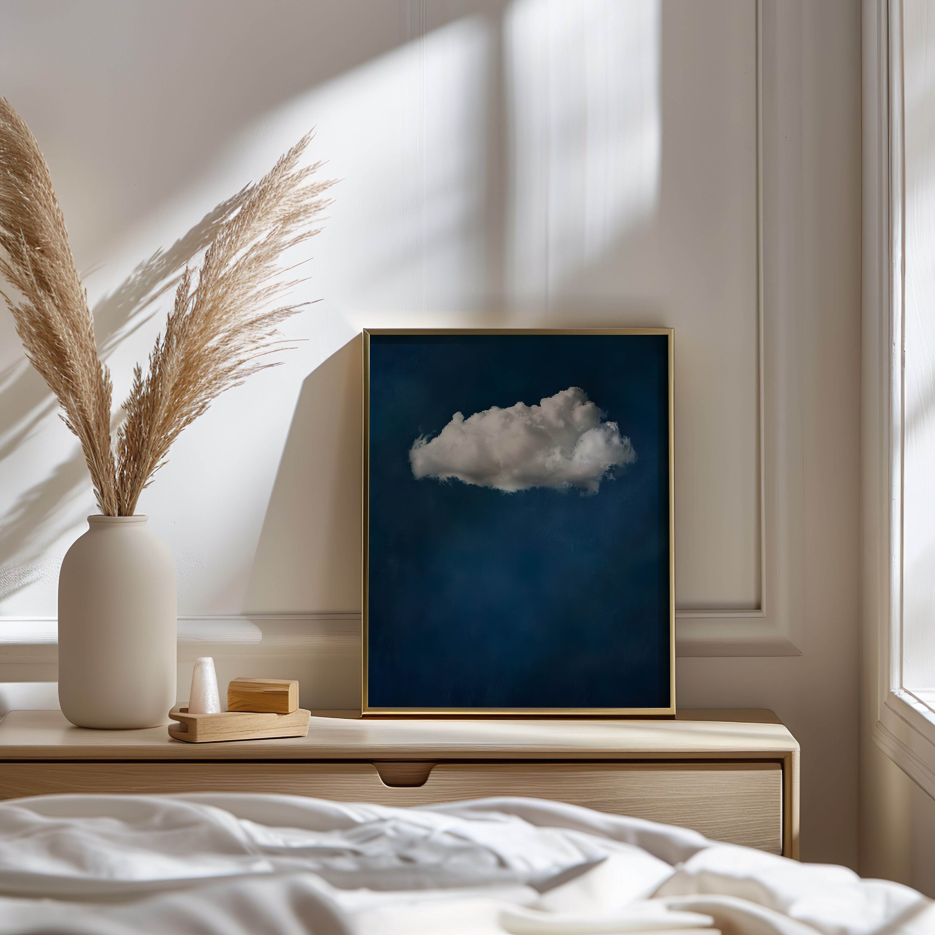 Printable Cloud Art, Digital Download Clouds, Cloud Vintage Art Print ...