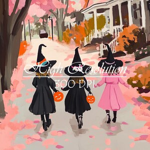 Cute Witch Print, Preppy Trendy Printable Art, Cute Halloween Print ...