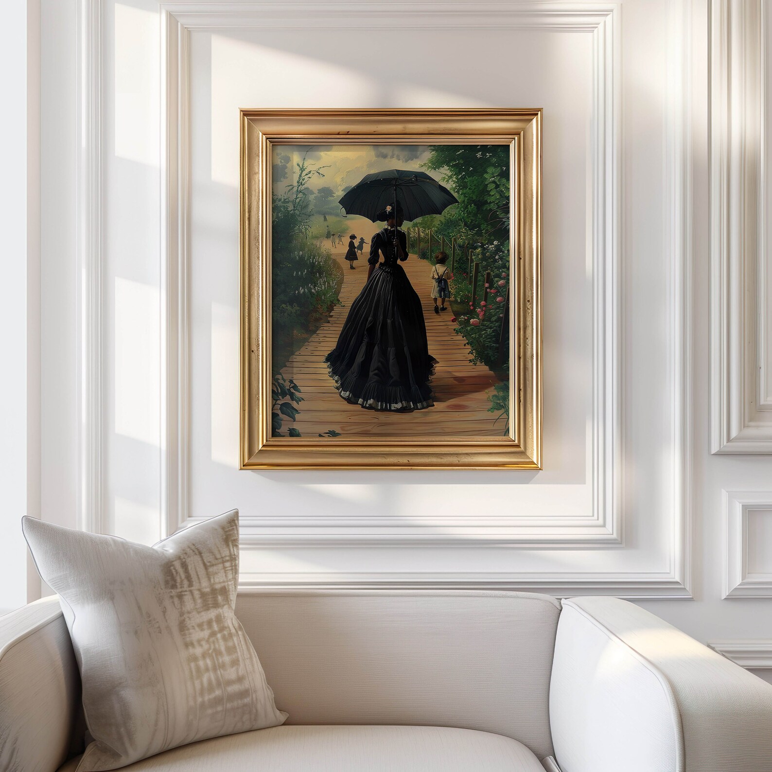 Victorian Print Black Girl, African Victorian Painting, Vintage Black ...