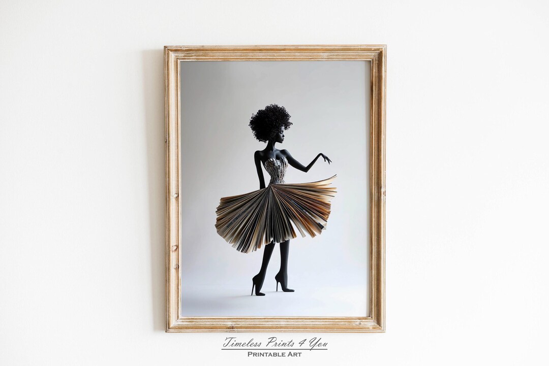 Black Woman Books Art, Black People Reading, African American Wall Art ...