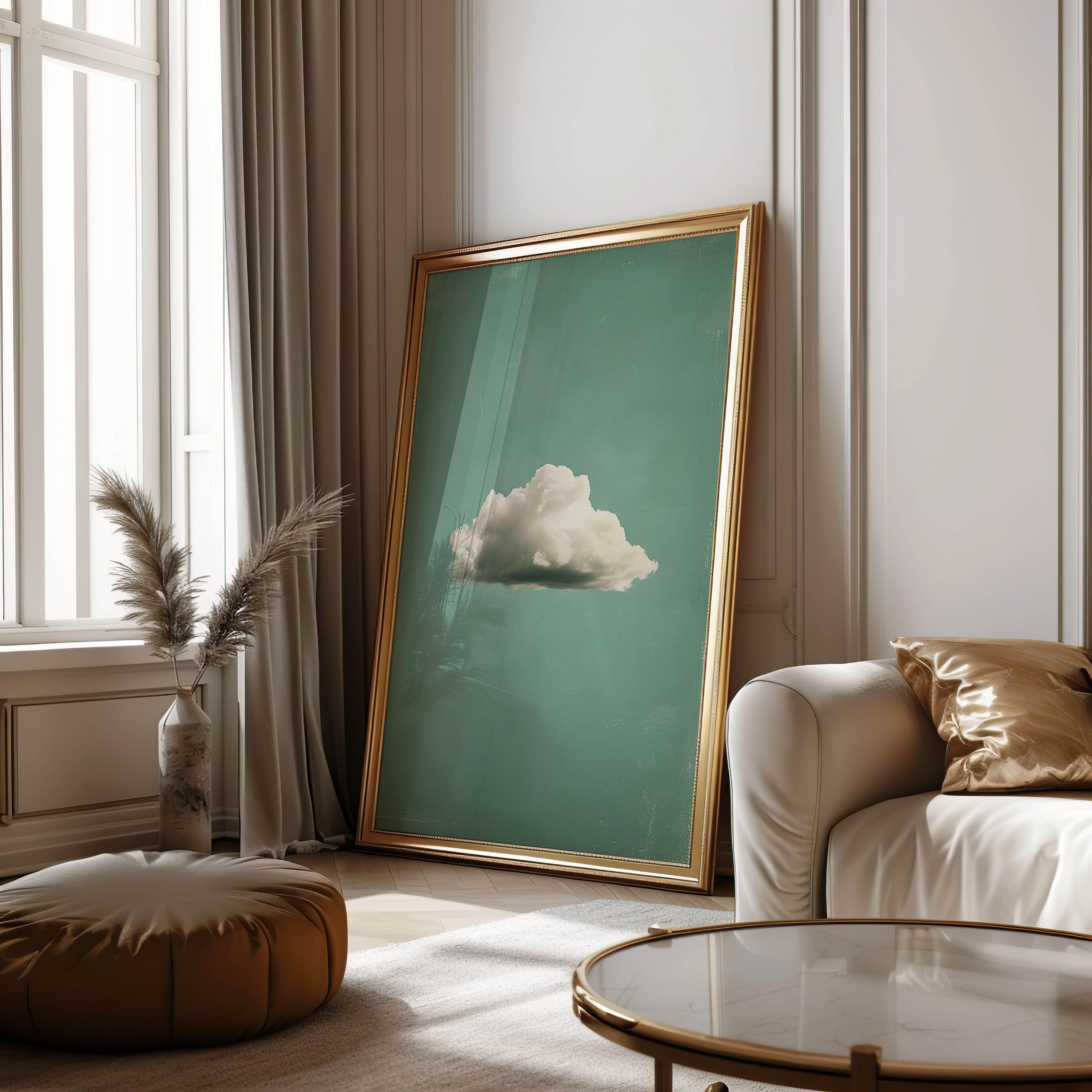Printable Cloud Art, Digital Download Clouds, Cloud Vintage Art Print ...