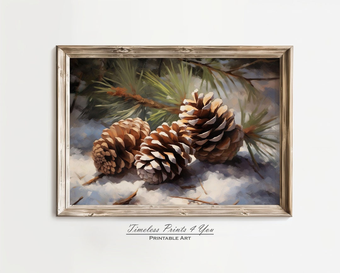 Pine Cone Wall Art, Pine Cone Printable, Pine Cone Print, Pine Cone ...