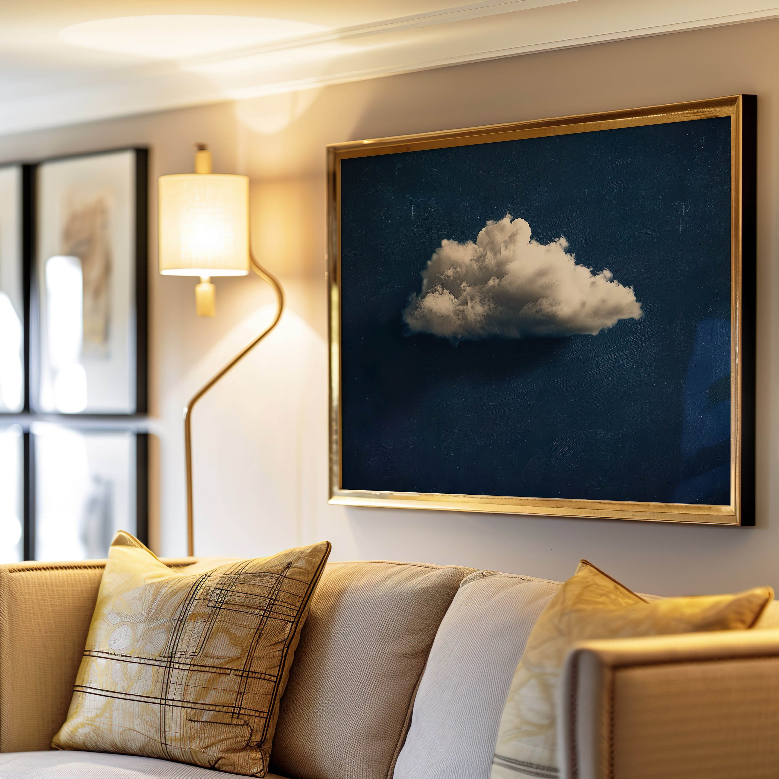 Printable Cloud Art, Downloadable Print Cloud, Cloud Vintage Art Print ...