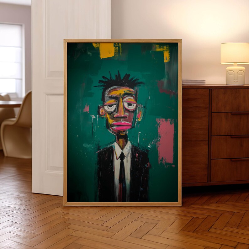 African American Black Man Poster, Black Art Prints, Abstract Oil ...
