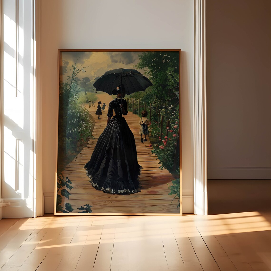 Victorian Print Black Girl, African Victorian Painting, Vintage Black ...