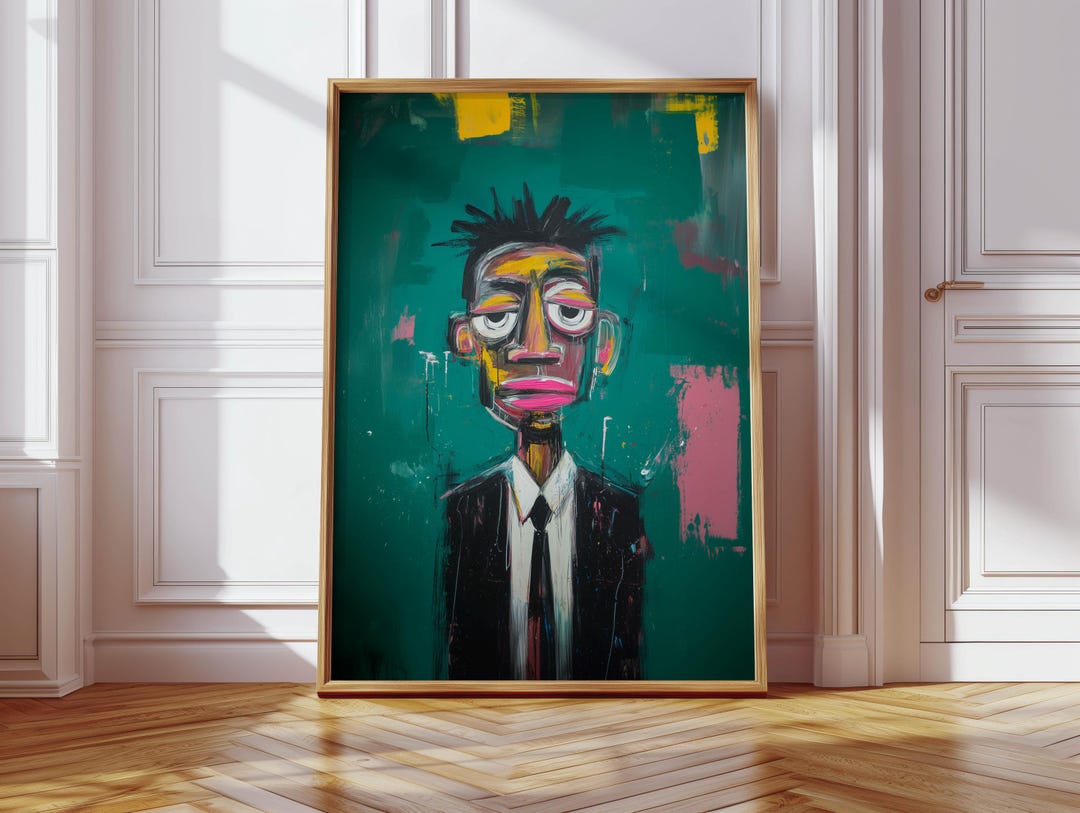 African American Black Man Poster, Black Art Prints, Abstract Oil ...