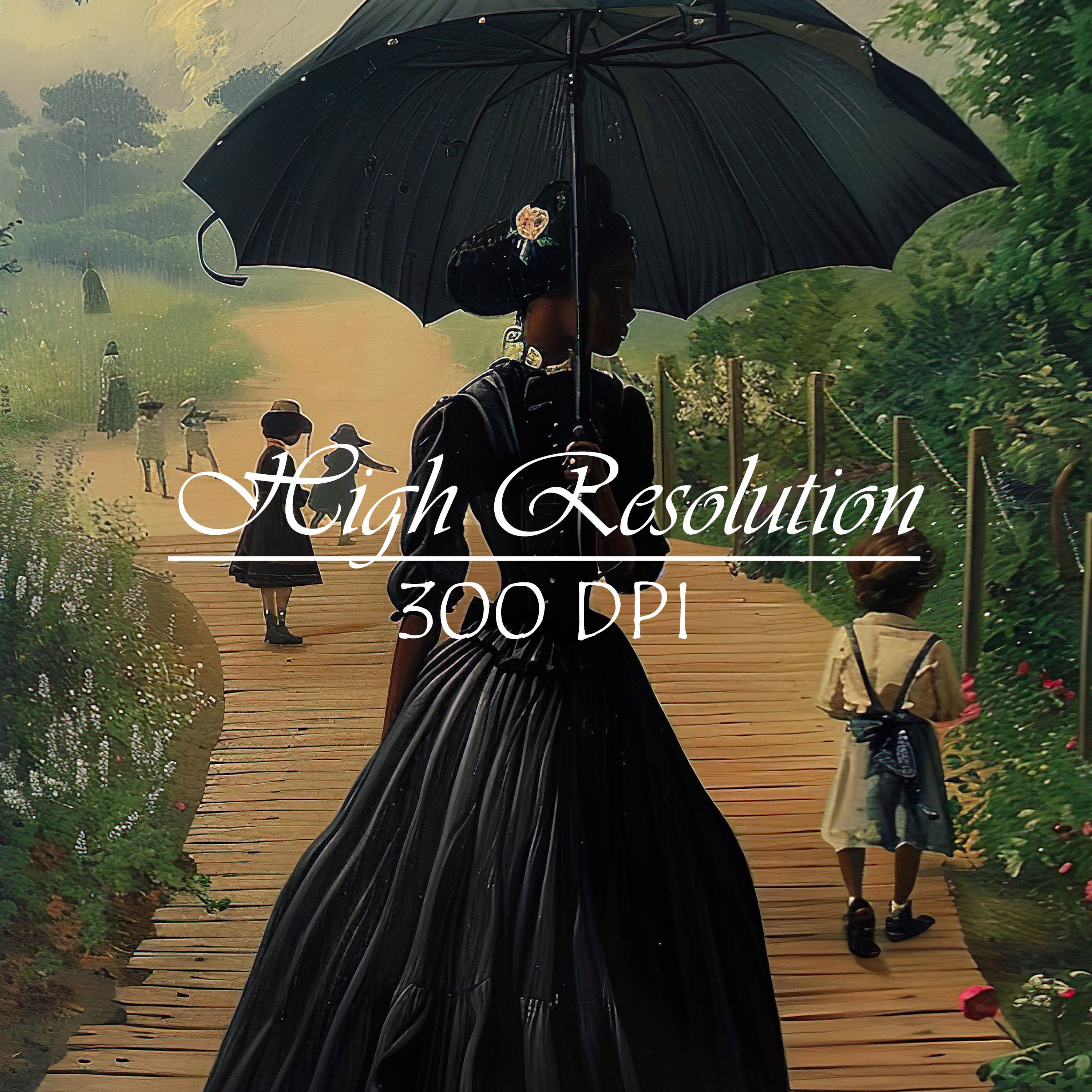 Victorian Print Black Girl, African Victorian Painting, Vintage Black ...