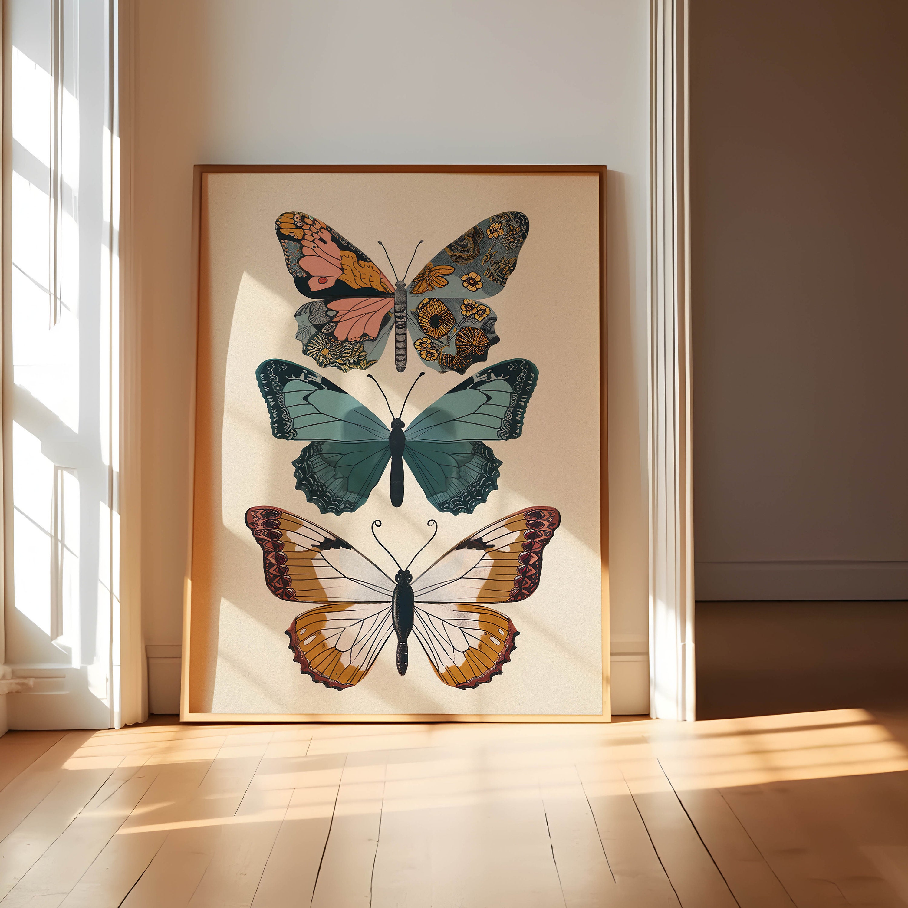 Butterfly Print Set of 2, Butterfly Print Wall Art, Butterfly Wall Art ...