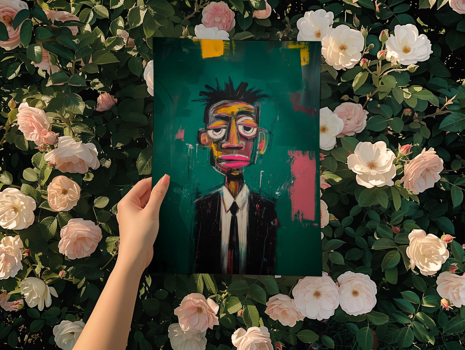 African American Black Man Poster, Black Art Prints, Abstract Oil ...