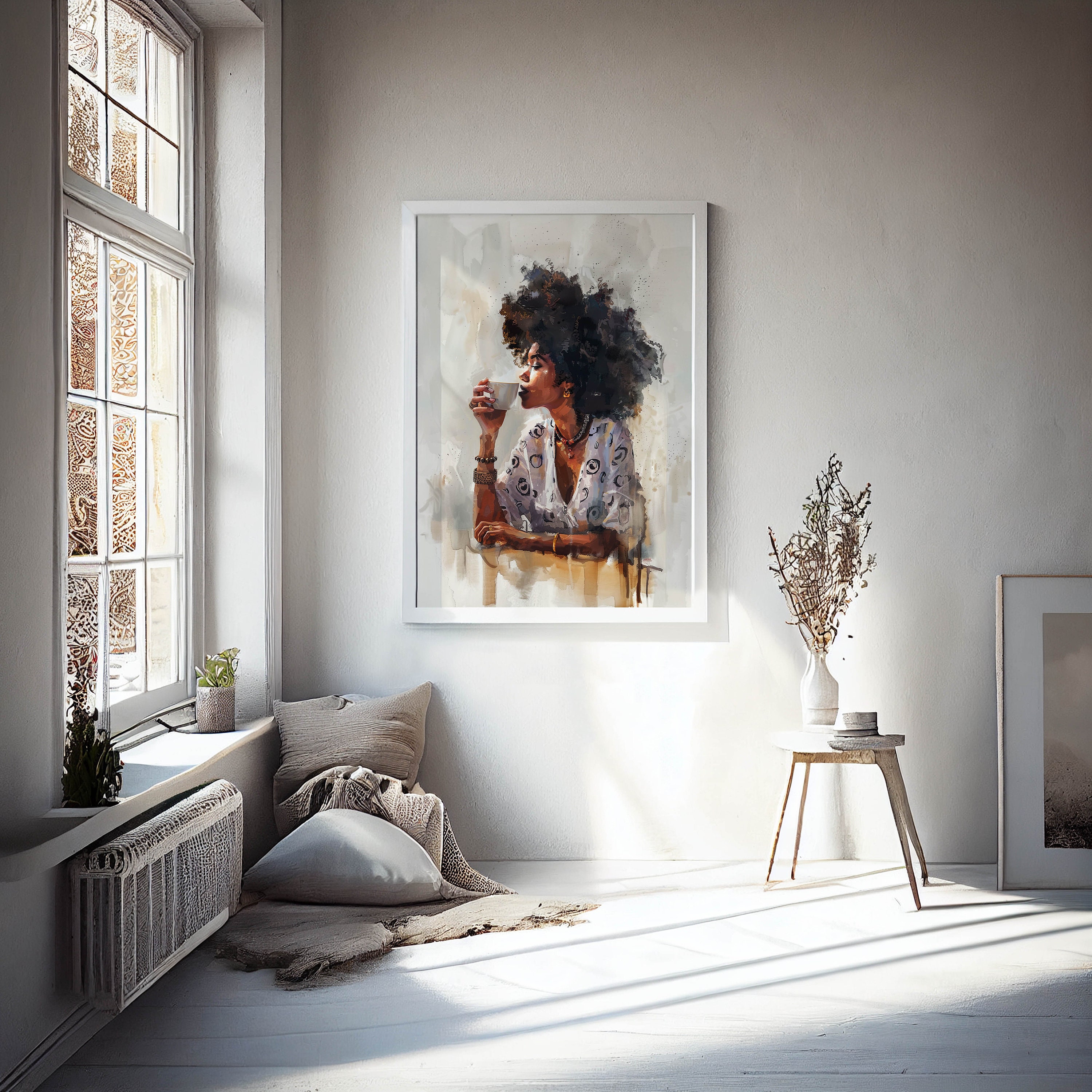 Black Woman Wall Art Print, African American Printable Wall Art ...