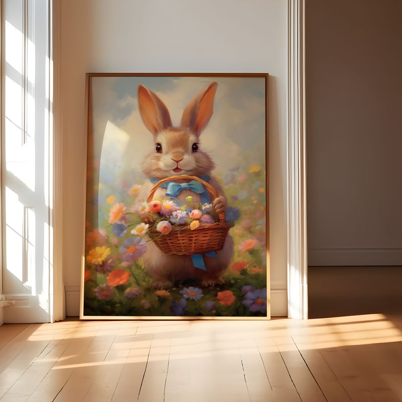 Easter Bunny Printable Easter Wall Art Easter Wall Art Printable Easter ...