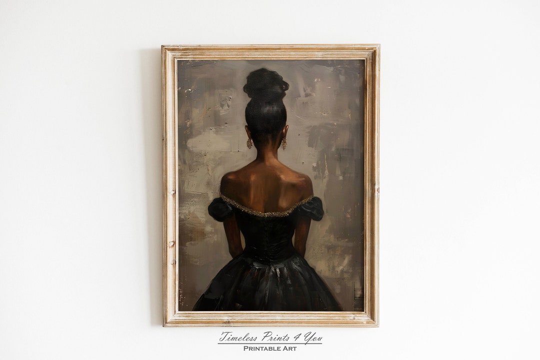 Black Woman Wall Art, African American Victorian Wall Art, African ...