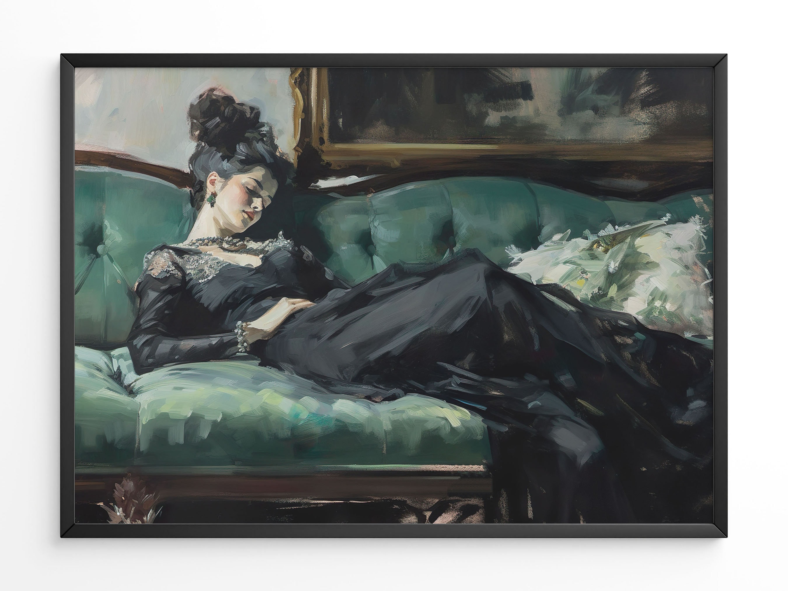 Decadent Young Woman Woman Portrait Vintage Wall Art - Etsy