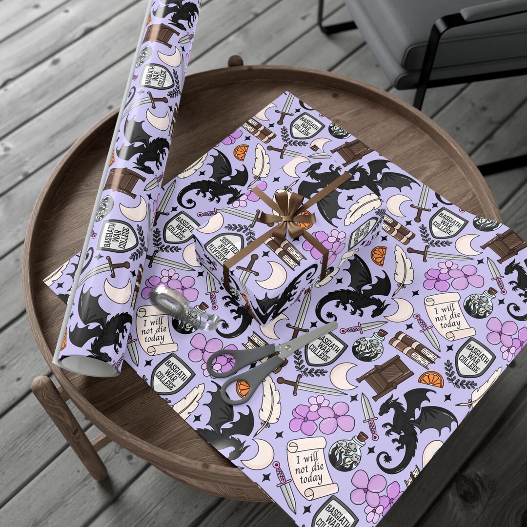 Dragon Fantasy Wrapping Paper | Christmas Wrapping Paper | Fourth Wing ...