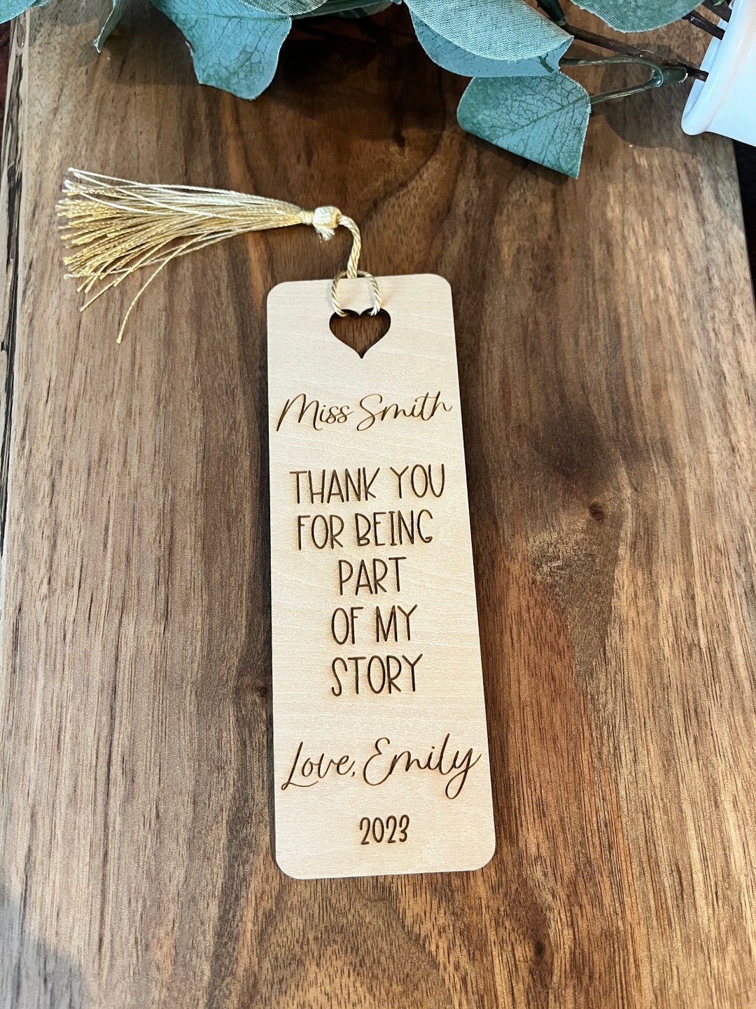 Personalized Teacher Bookmark - Etsy