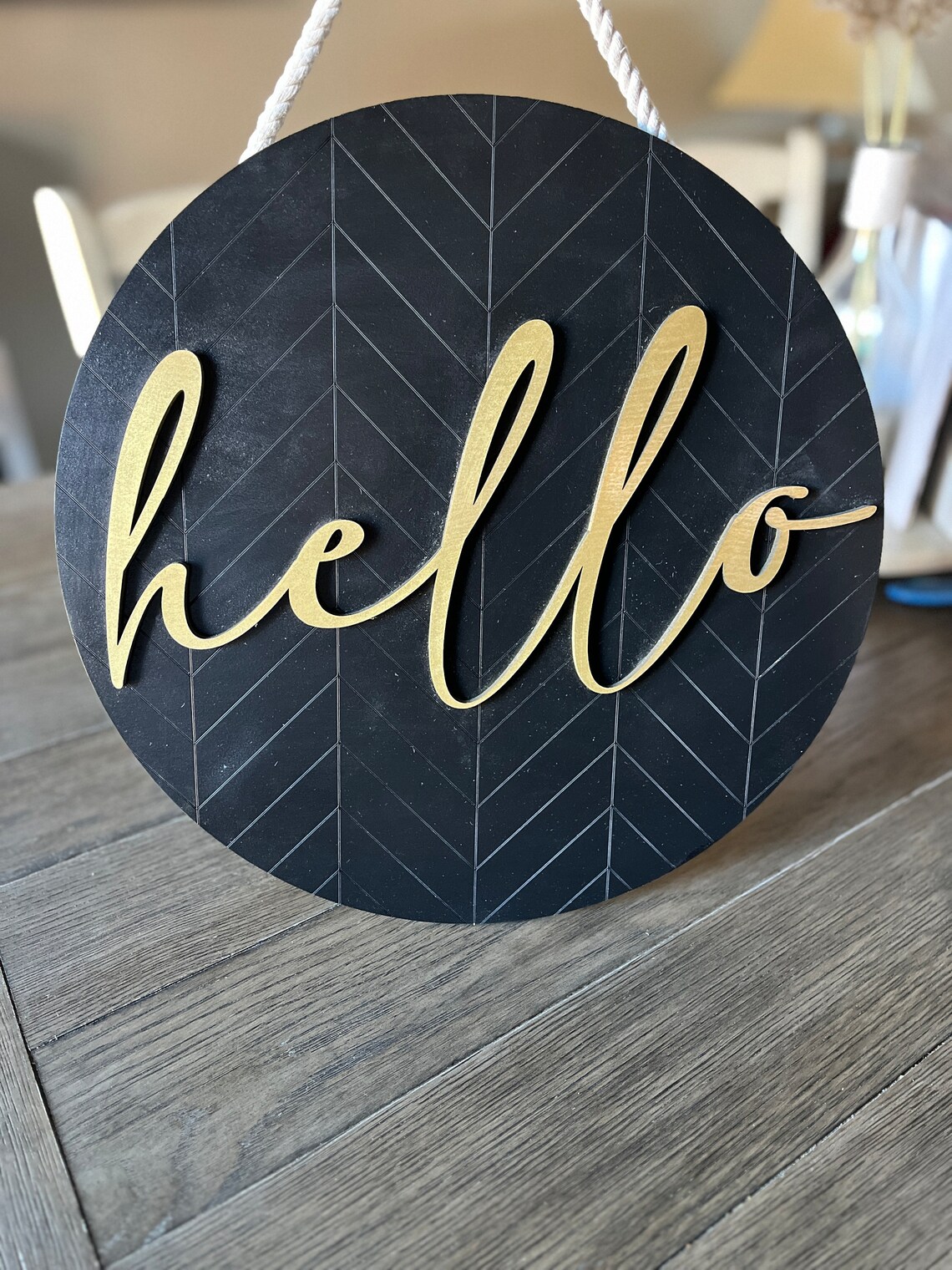 3D Wooden Hello Sign | Hello Welcome Sign | Door Sign - Etsy