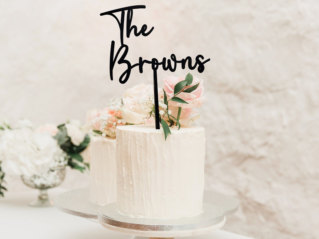 Personalized Wedding Cake Topper | Custom Wedding Cake Topper | Rustic ...
