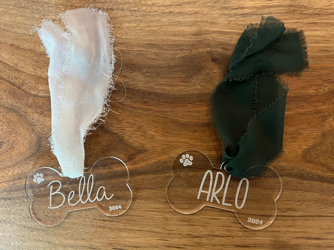 Personalized Engraved Dog Bone Christmas Tree Ornament Christmas ...