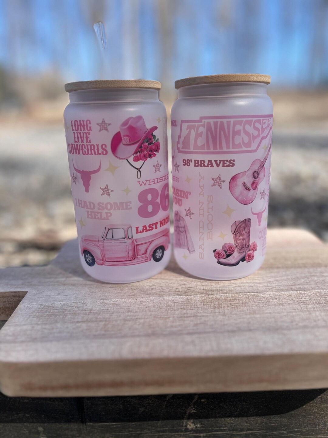 Wallen Glass Cup | Country Music Lovers | 16oz Glass Can Cup With Lid ...