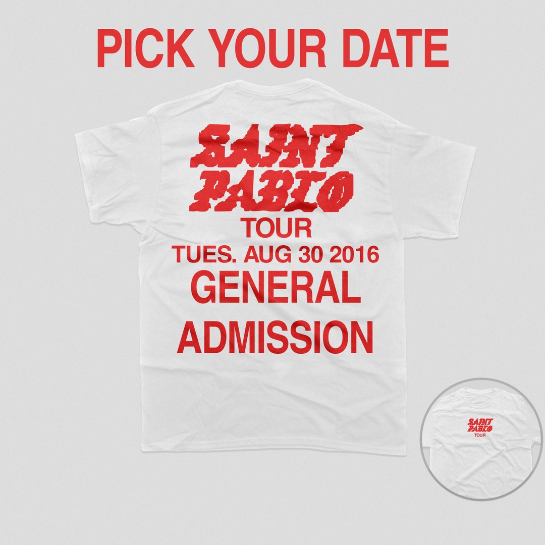 Saint Pablo Tour General Admission Pixel Logo Unisex Heavy Cotton T ...