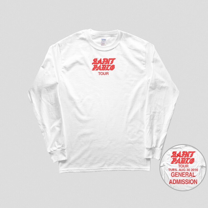 Saint Pablo Tour General Admission Pixel Logo Unisex Ultra Cotton Long ...