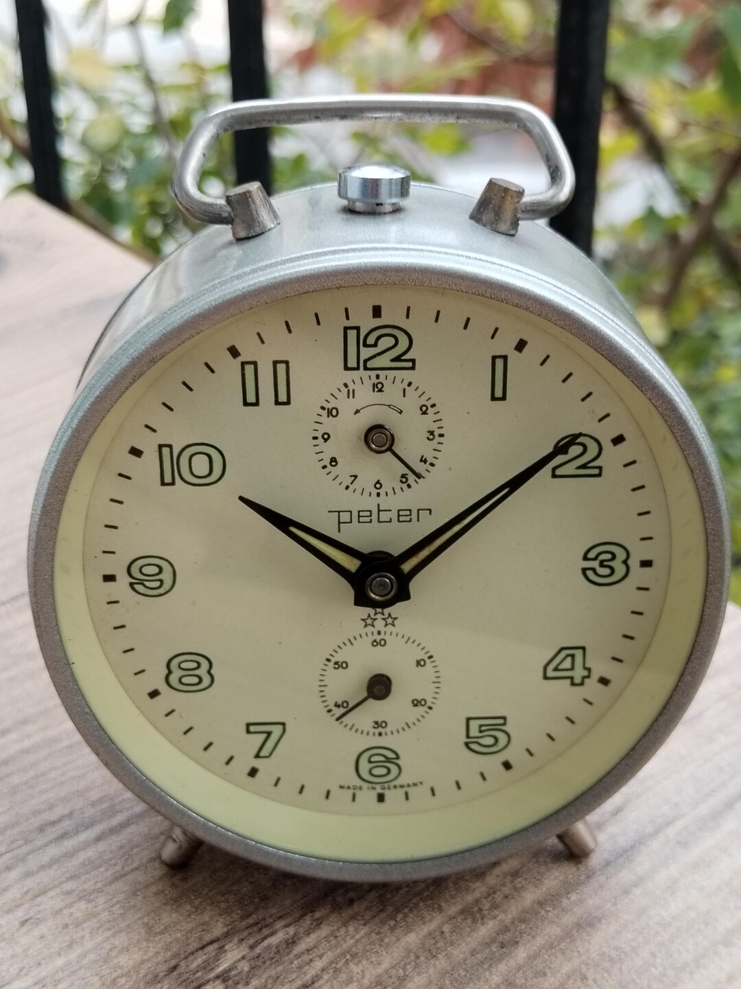 Vintage Peter Desk Clock - Mid-century German Wind-up Alarm Clock, Rare ...