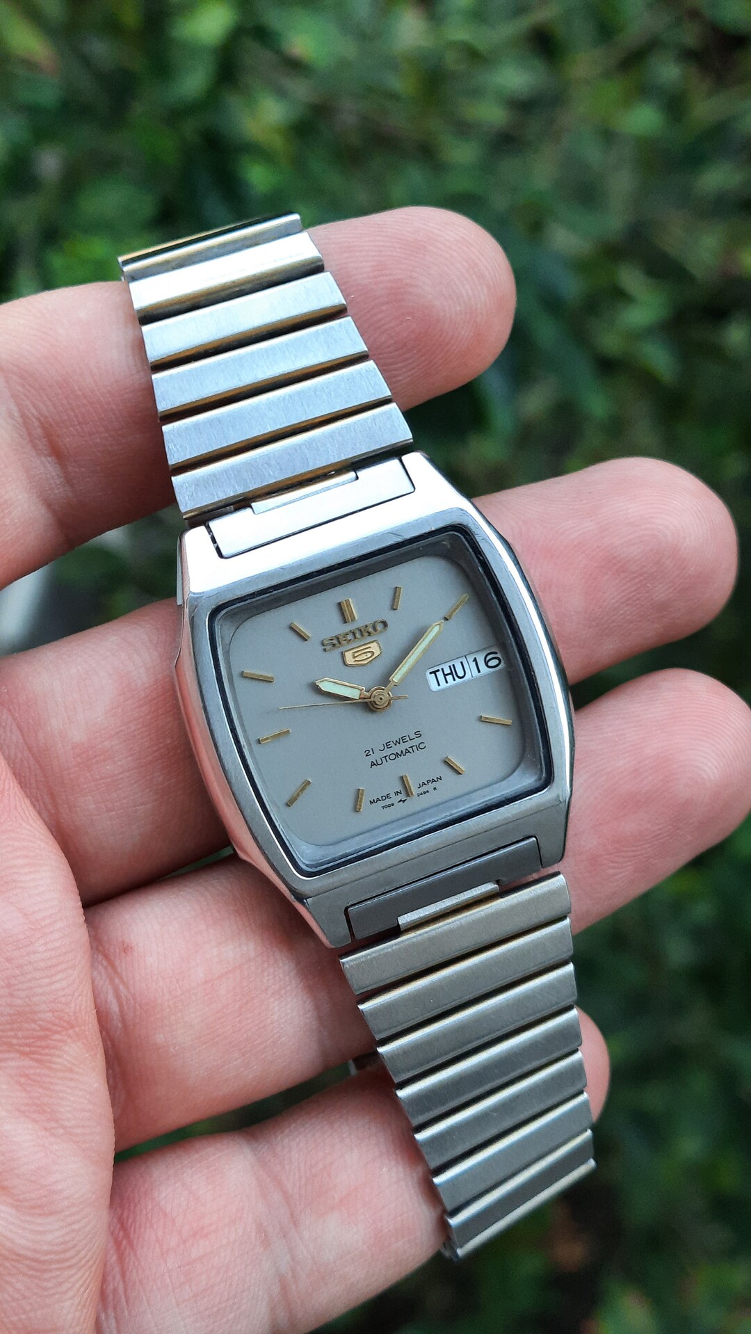 Seiko 5 Gray Dial Rare Tv Casing - Etsy
