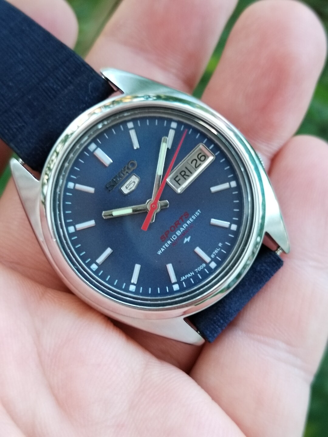 Vintage Seiko Automatic 7009 Caliber Dark Blue Dial Mens Watch - Etsy