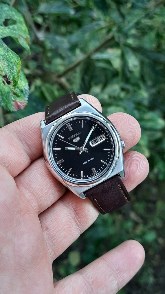 Vintage Seiko 5 Black 70s all original - Gem