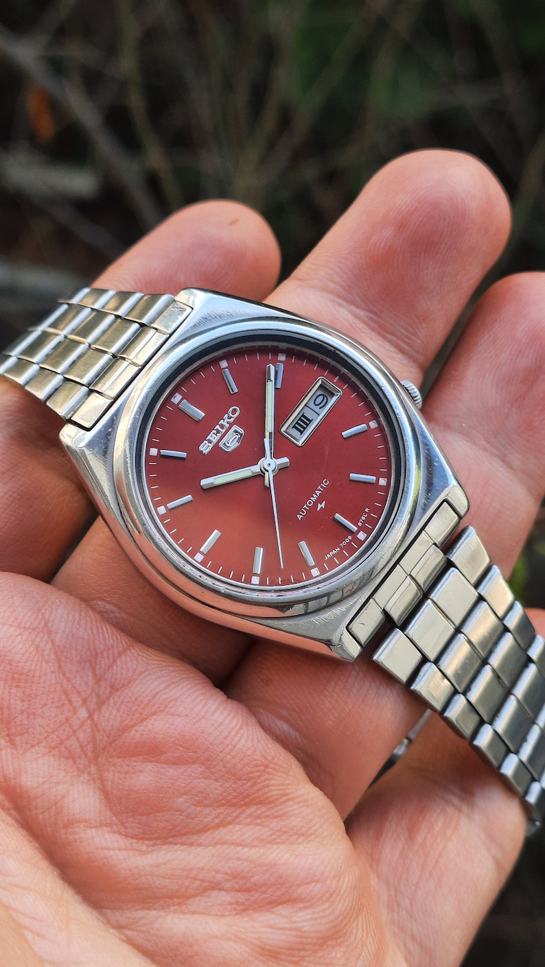 Seiko 5 Red Dial - Etsy