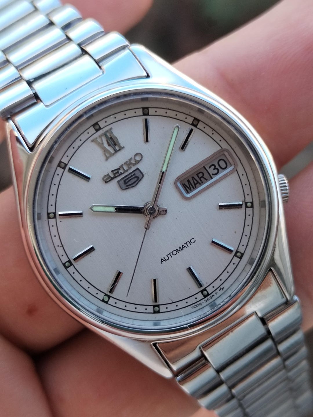 Vintage Refurbished Seiko 5 Automatic Watch 1980s White Dial - Etsy
