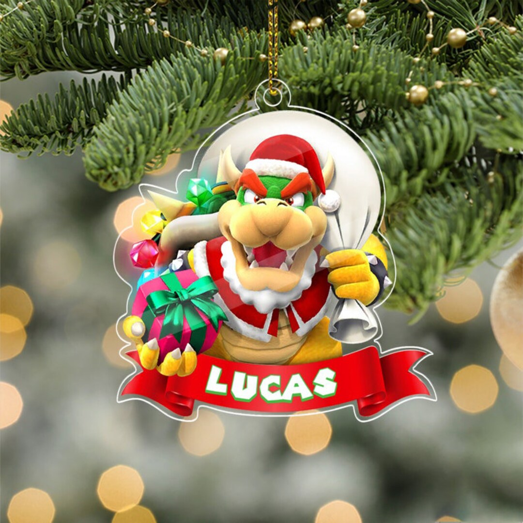 Personalized Bowser Super Mario Christmas Ornament Custom - Etsy