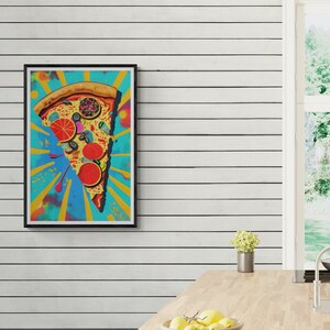 Pizza Print | Digital Instant Download | Printable Wall Art | Abstract ...