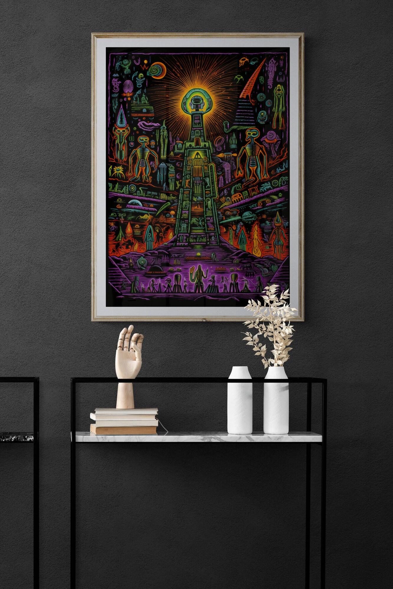 Trippy Ancient Alien Technology Illustration, Digital Download ...