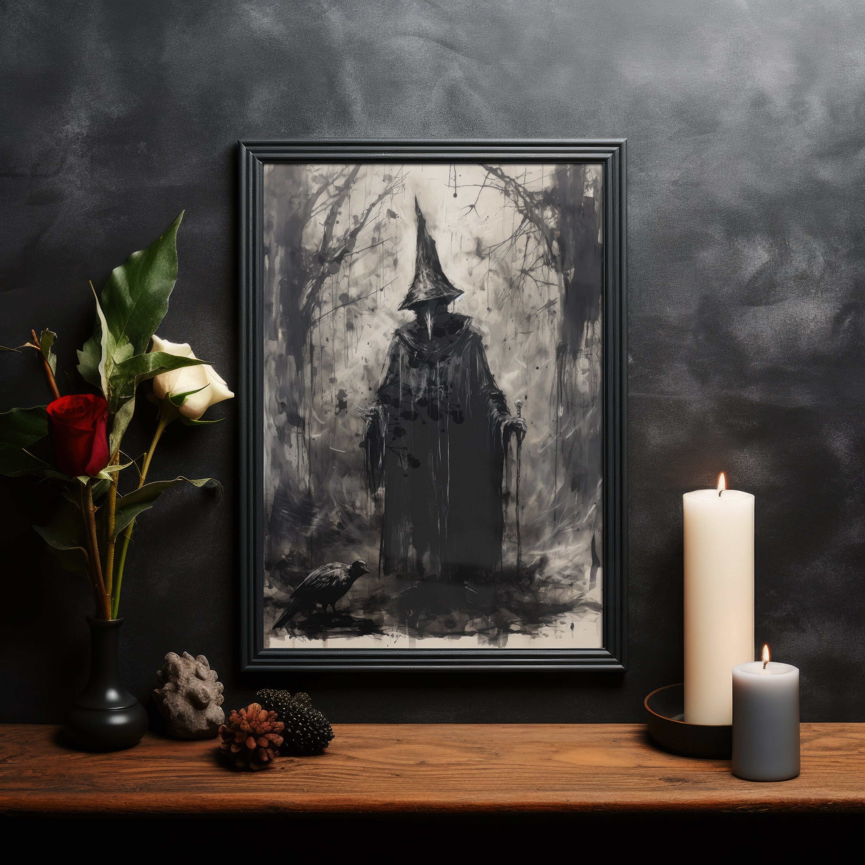 Dark Magician Painting, Printable Wall Art, Instant Download, Dark ...