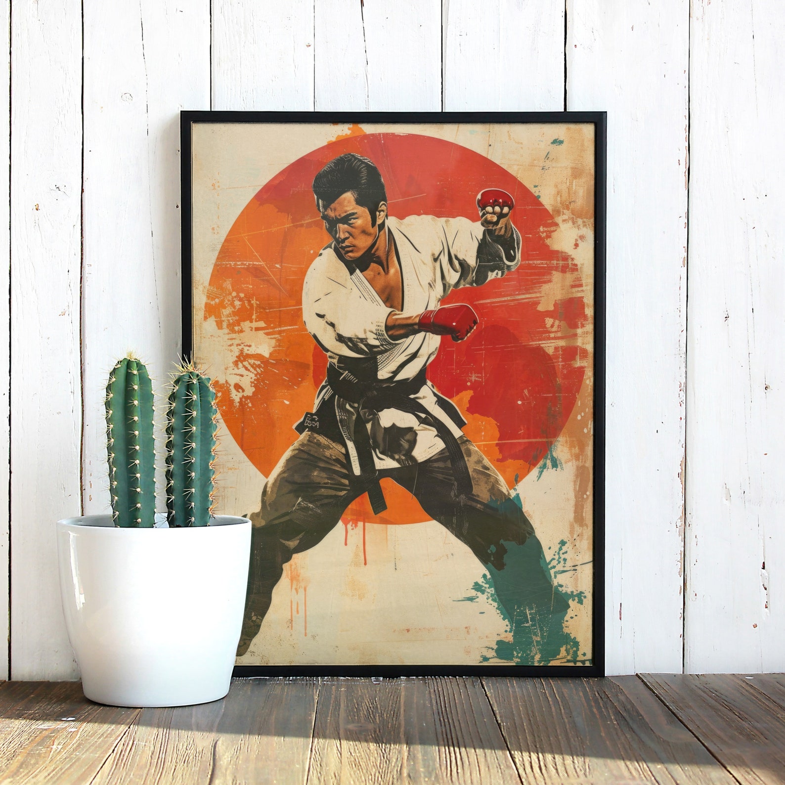 Retro Karate Poster Printable Wall Art Instant Download, Vintage ...