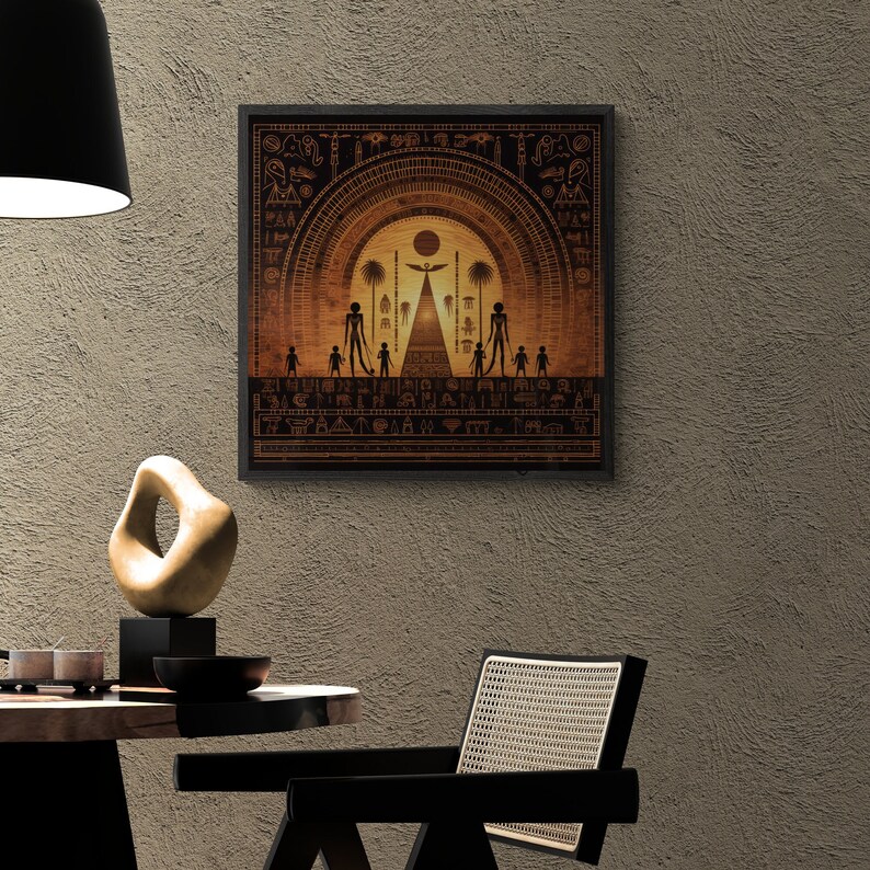 Square Ancient Egyptian Hieroglyphics Print, Instant Download ...