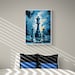 Abstract Blue Chess King Printable, Trendy Art Digital Download ...