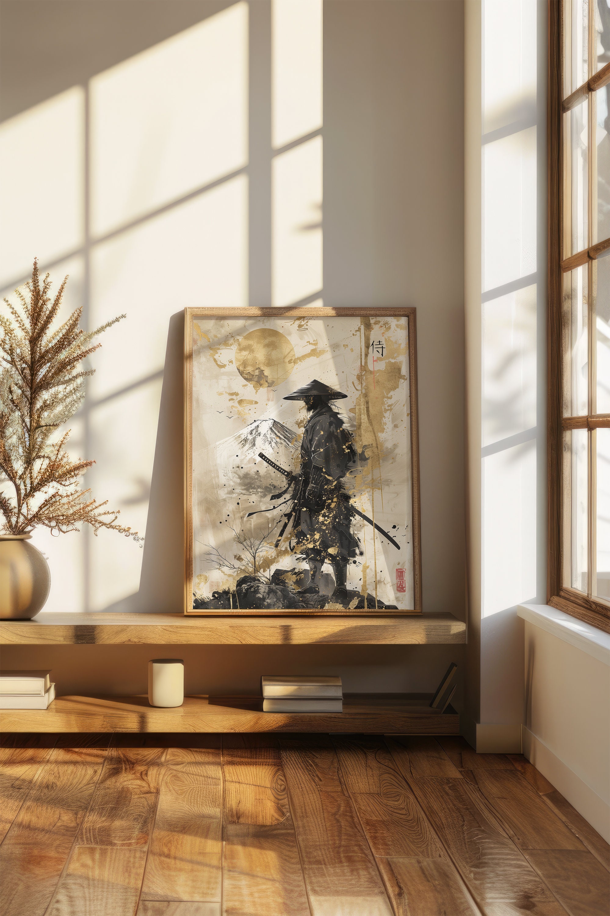 Unique Sumi-e Samurai Poster, Printable Wall Art, Digital Download ...