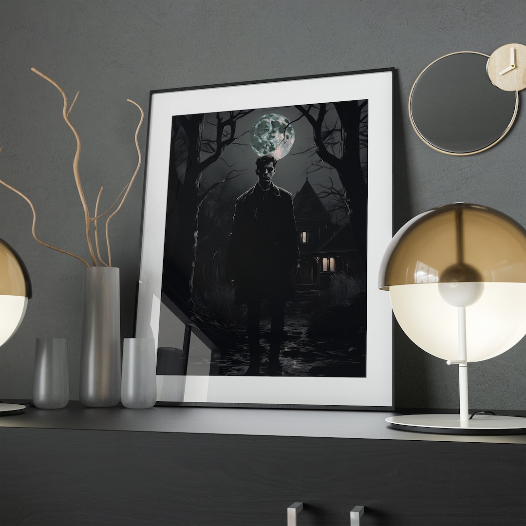 Moody Vampire Poster, Printable Wall Art, Digital Download, Dark ...
