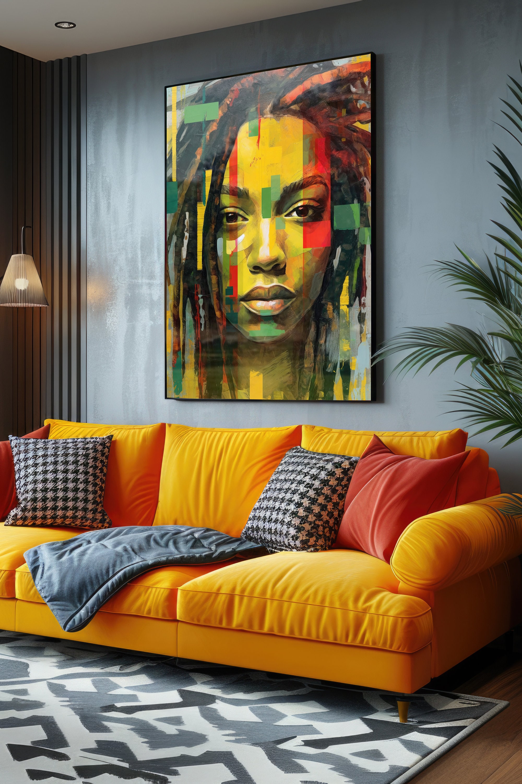 Jamaican Rasta Girl Poster Printable Wall Art, Instant Download ...