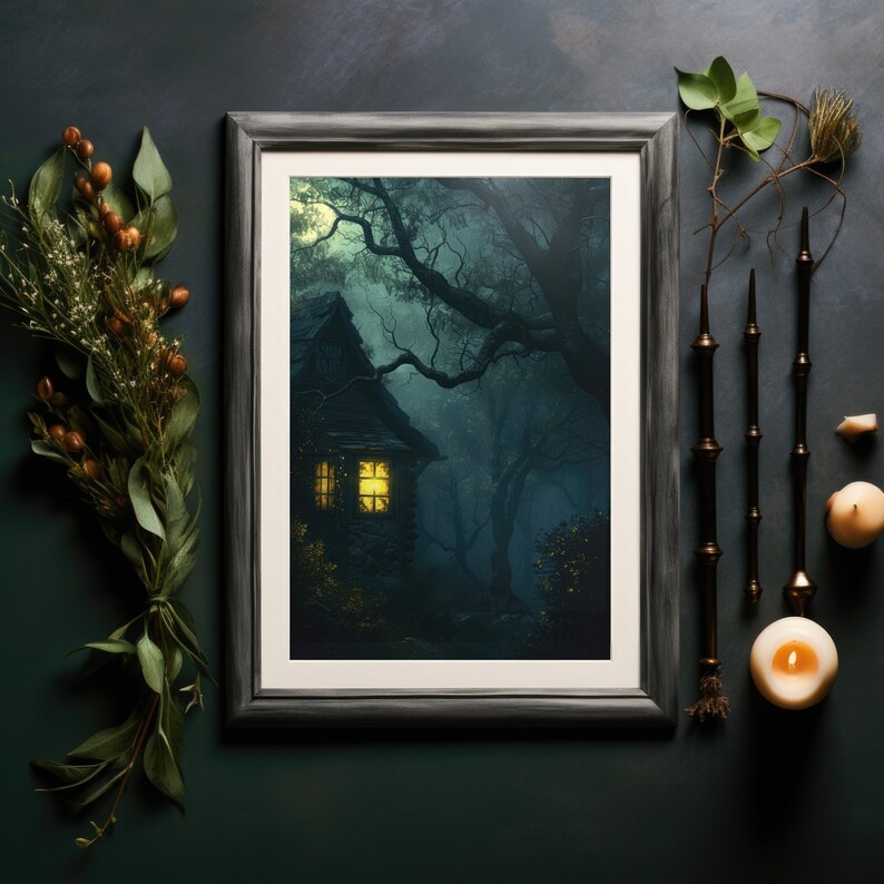 Moody Dark Cottagecore Printable, Instant Download, Dark Aesthetic ...